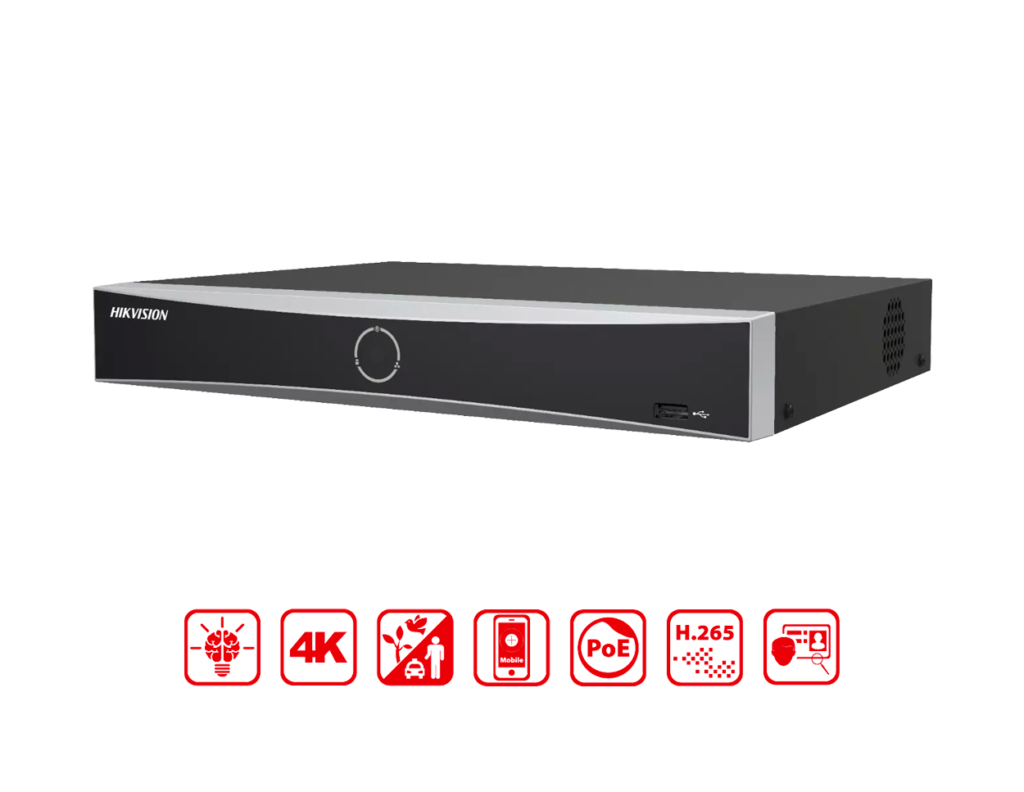 DS-7604NXI-K1/4P – HikVision 4-Ch PoE 1U K Series AcuSense 4K NVR ...